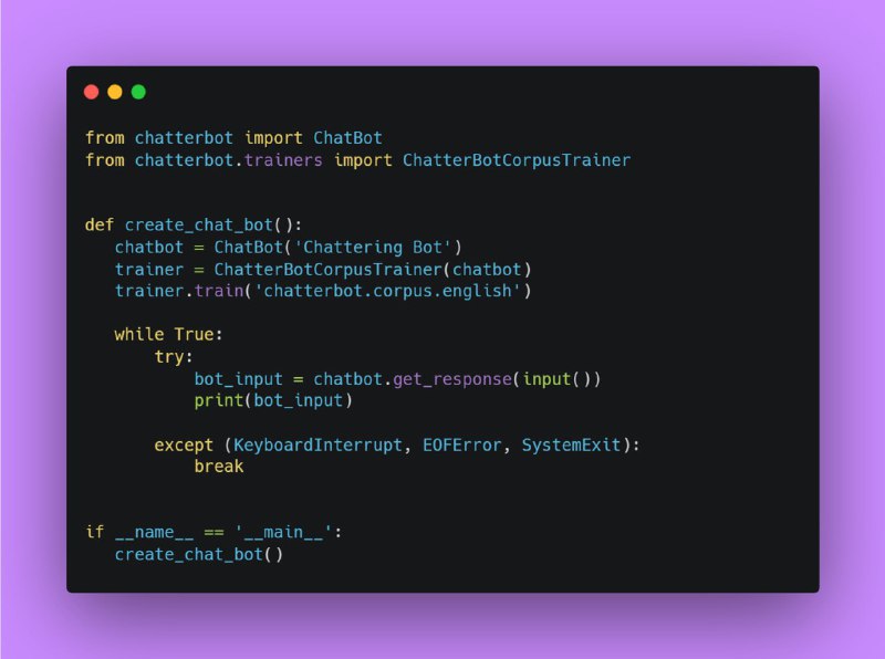 Установка и обучение ChatterBot - Marketello