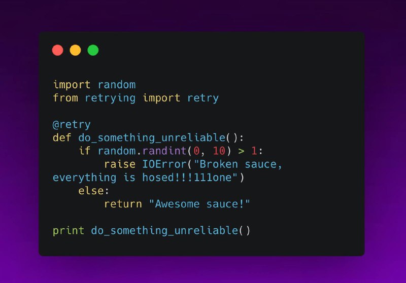 Retrying в Python: повторные вызовы - Marketello