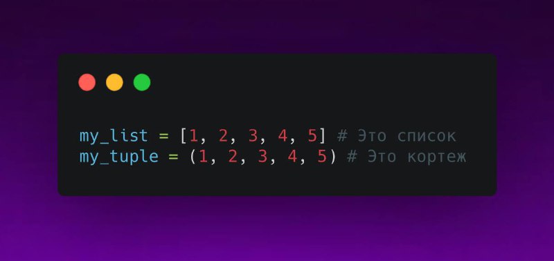 Список и кортеж в Python - Marketello
